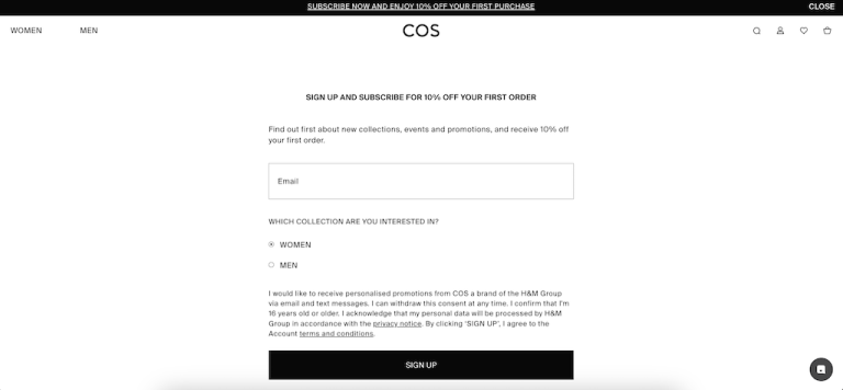 Code promotionnel COS : 10 % de réduction | Décembre 2025