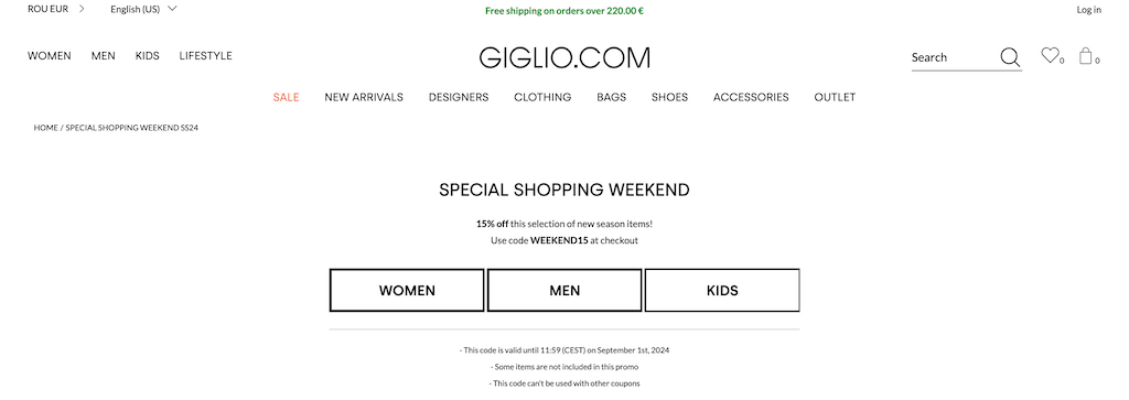 GIGLIO Promotional Code : 25% Off + 11 Active Coupons