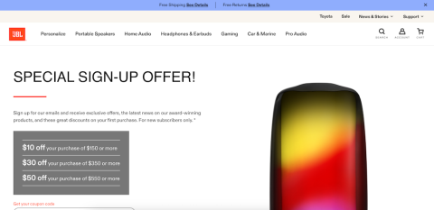 Código promocional de JBL: 5% de descuento + 7 cupones activos