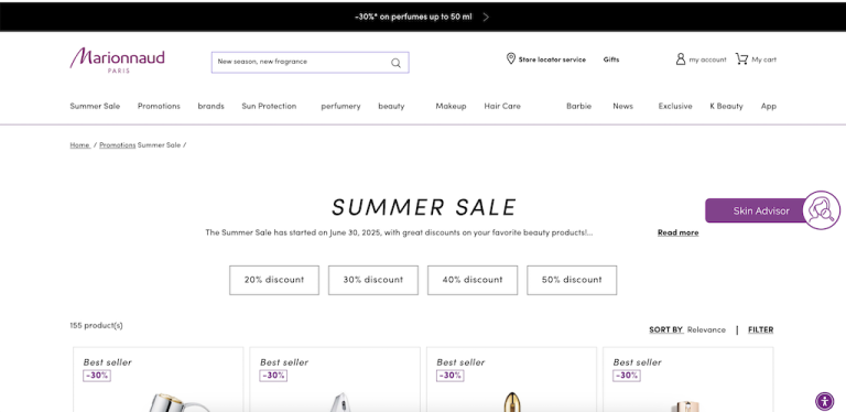 MARIONNAUD 促销代码 ⇒ 30 年 2025 月 XNUMX% 折扣