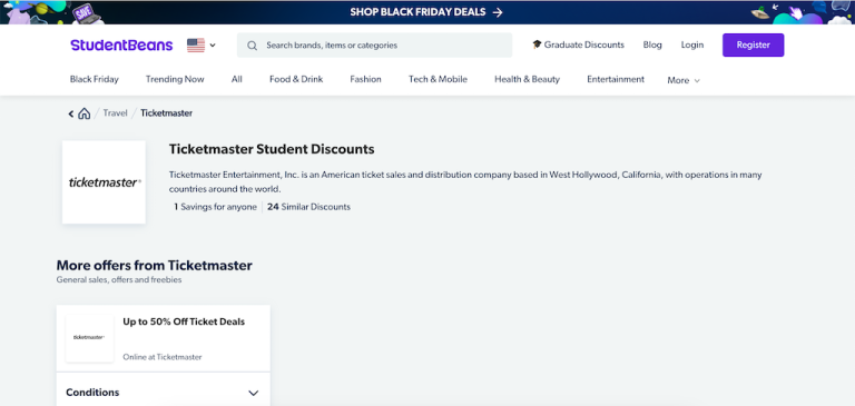 Código promocional TICKETMASTER: 25% de descuento + 3 cupones activos