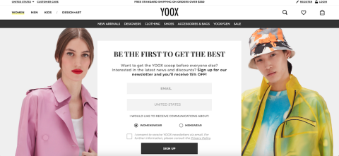 Codici sconto YOOX: 15% di sconto | Dicembre 2025